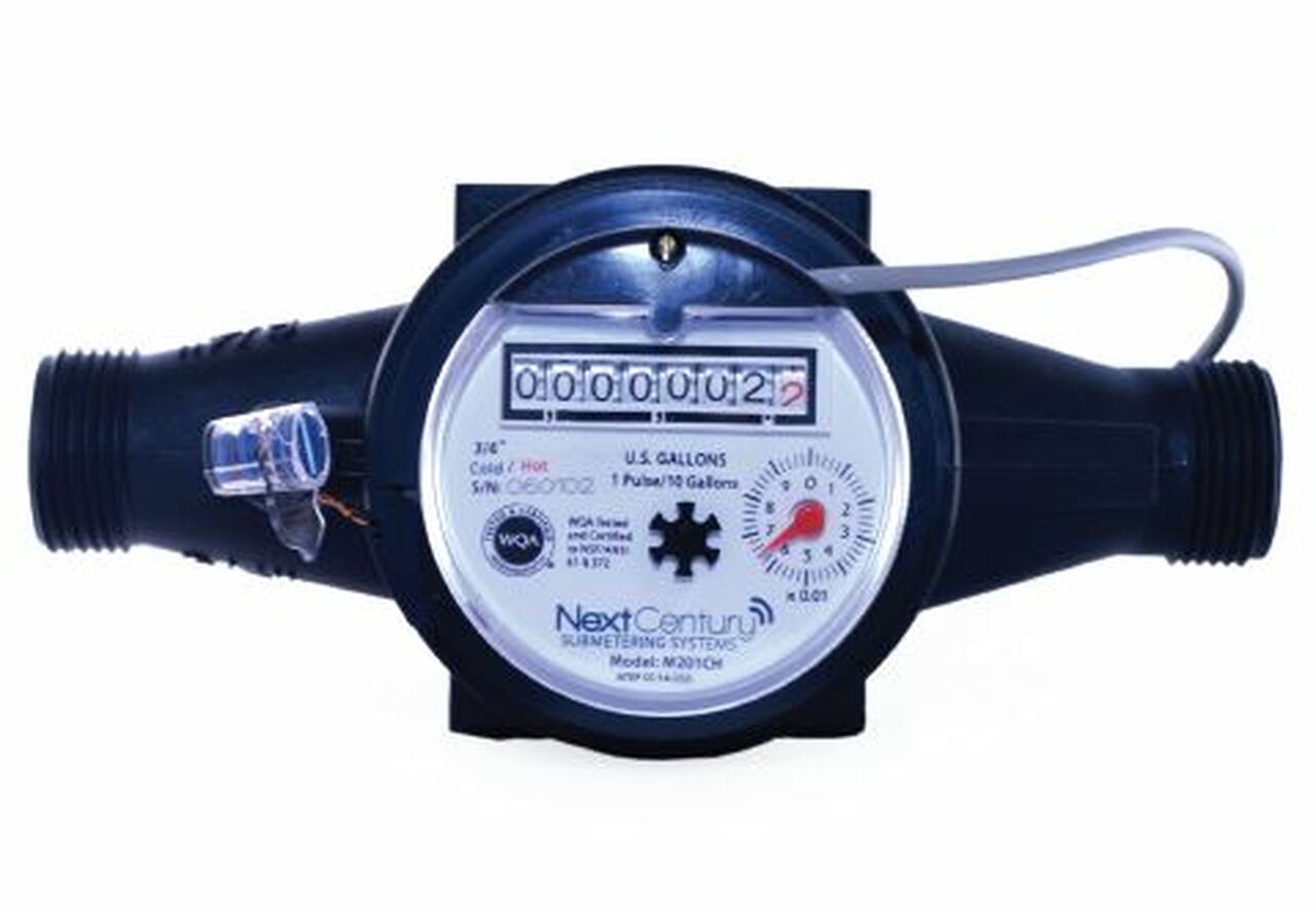 3/4" Next Century Polymer Hot/Cold Water Meter - Pulse (1:10 ...